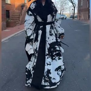 maison blanche | Jackets & Coats | Maison Blanche Blak White Long ...